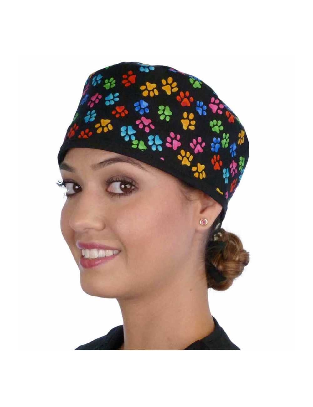 Medical Cap "Multi Color Paws" | Mankaia