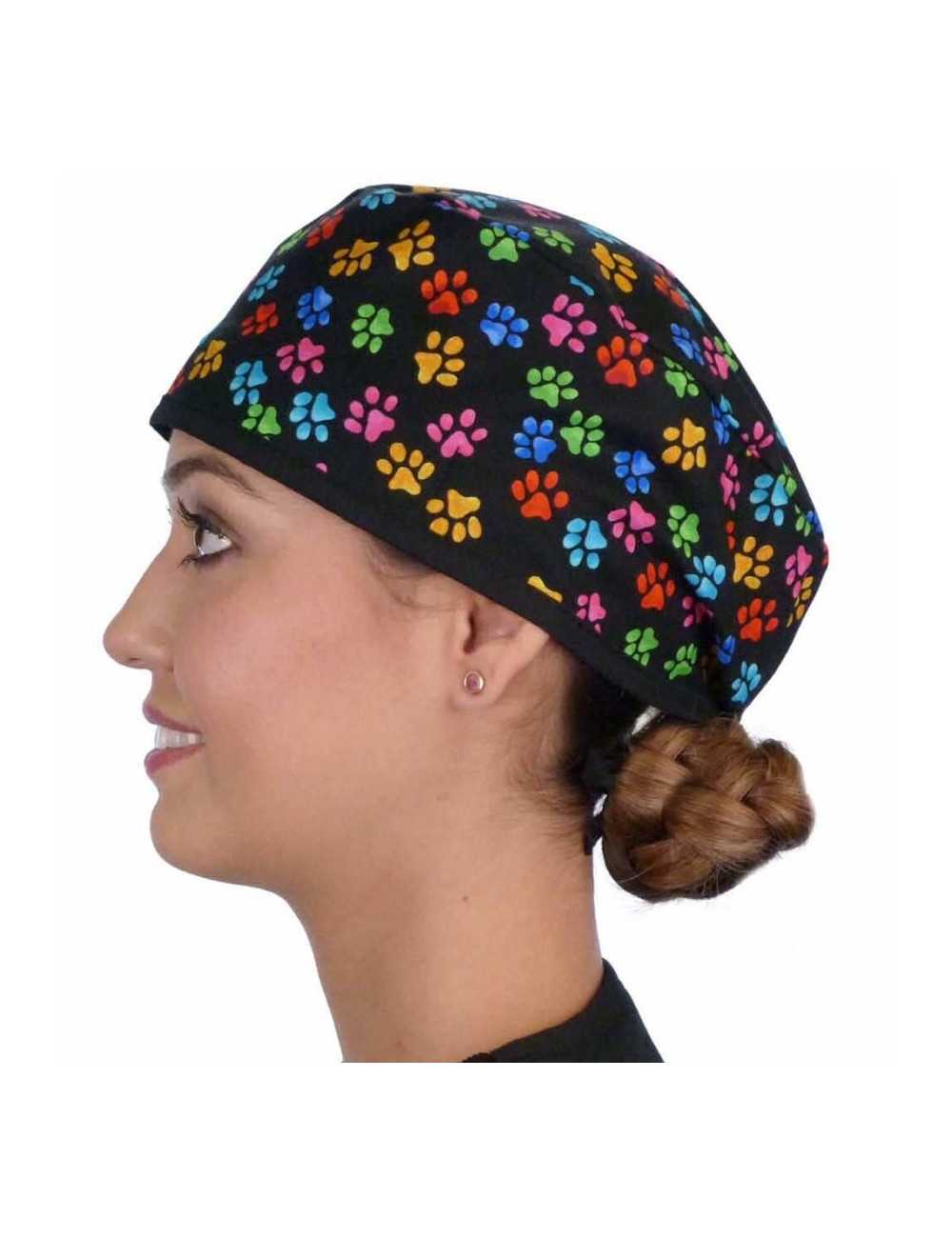 Medical Cap "Multi Color Paws" | Mankaia
