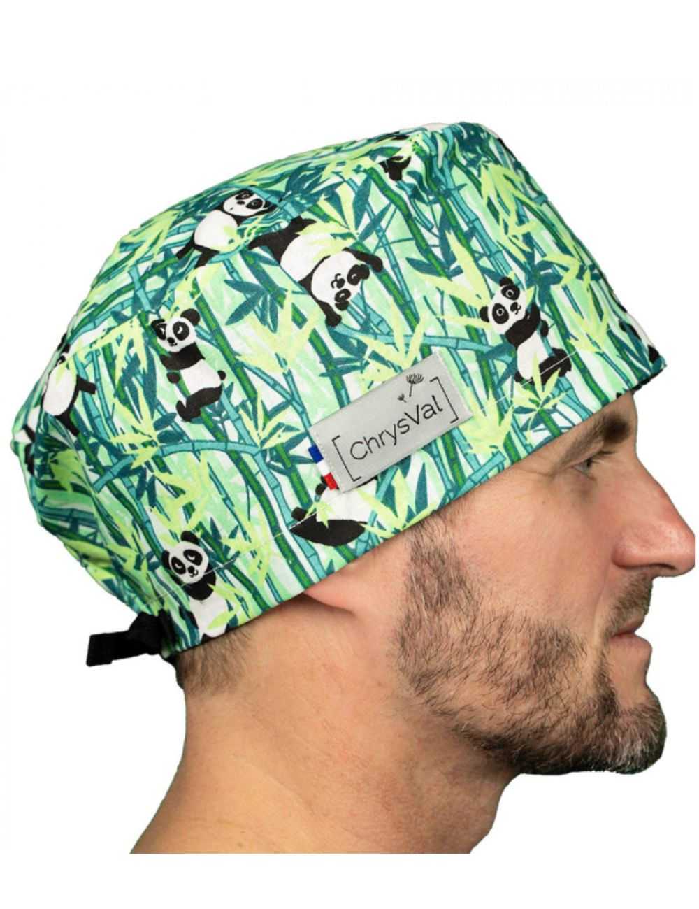 Long medical cap "Panda Bamboo" 100% cotton CHRYSVAL (211-479 ...